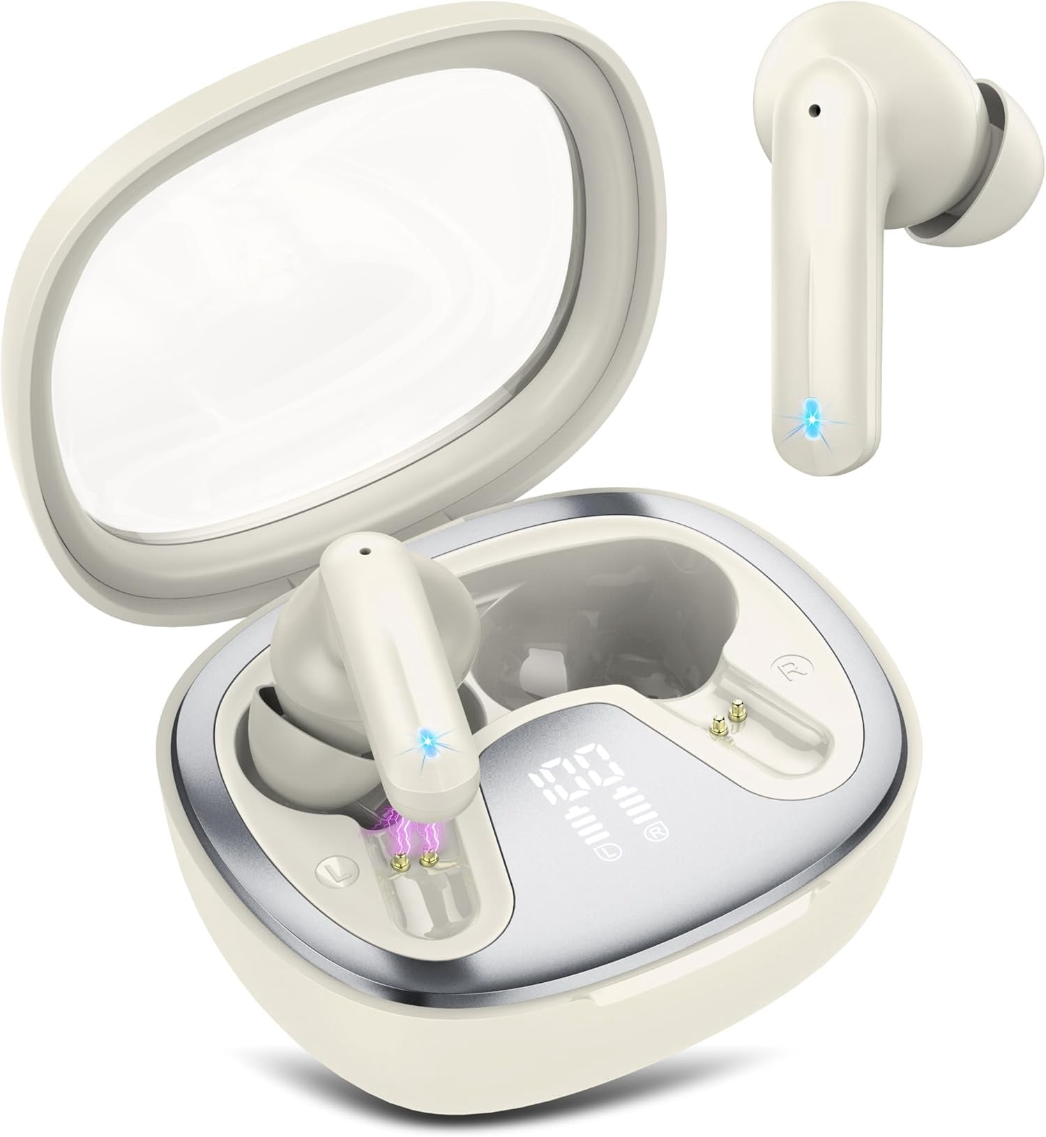 Earbuds, 5.4 Headphones, HiFi Stereo Bass Ear Buds, in Ear Earbuds with ...