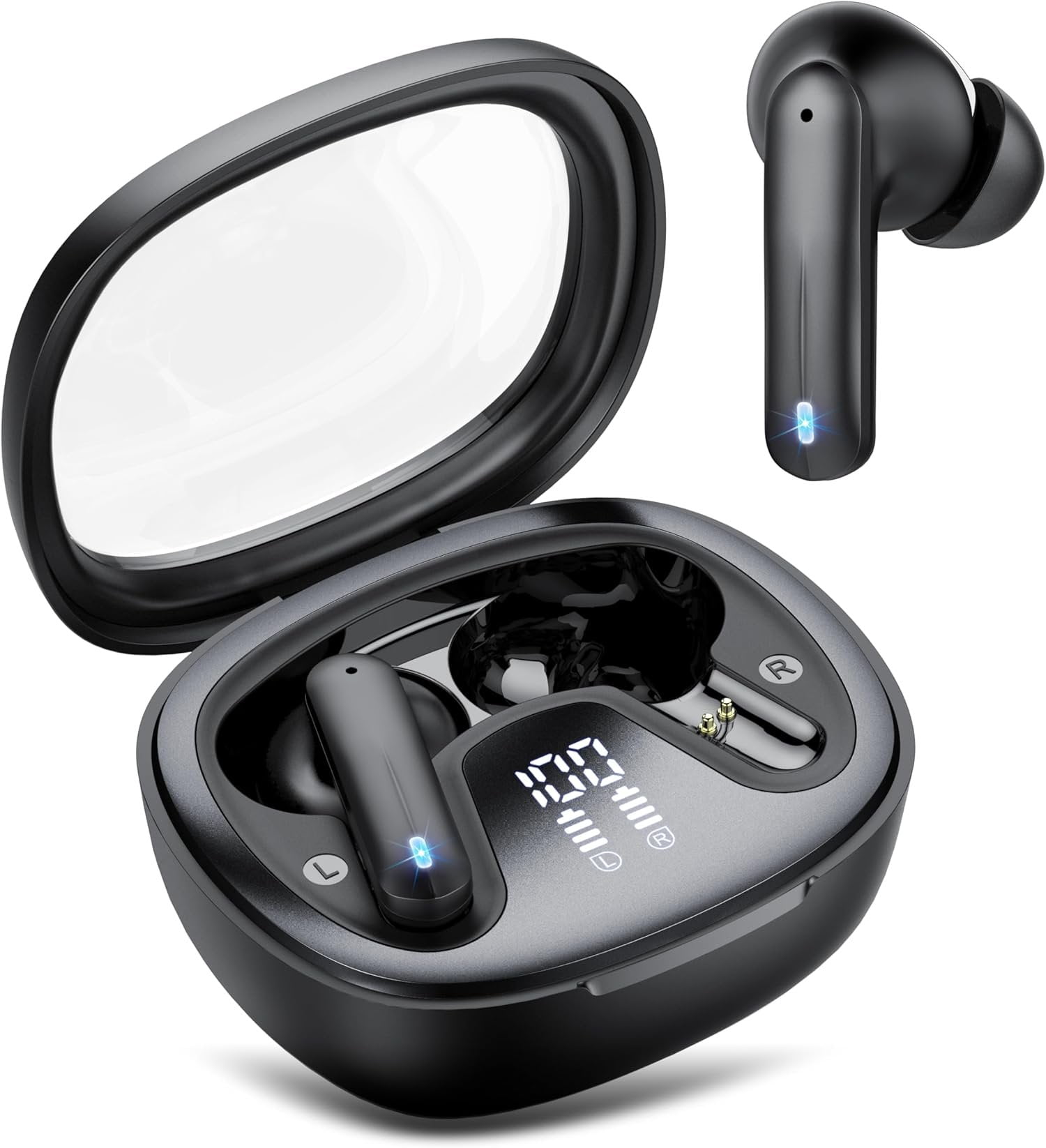 Earbuds, 5.4 Headphones, HiFi Stereo Bass Ear Buds, in Ear Earbuds with ...