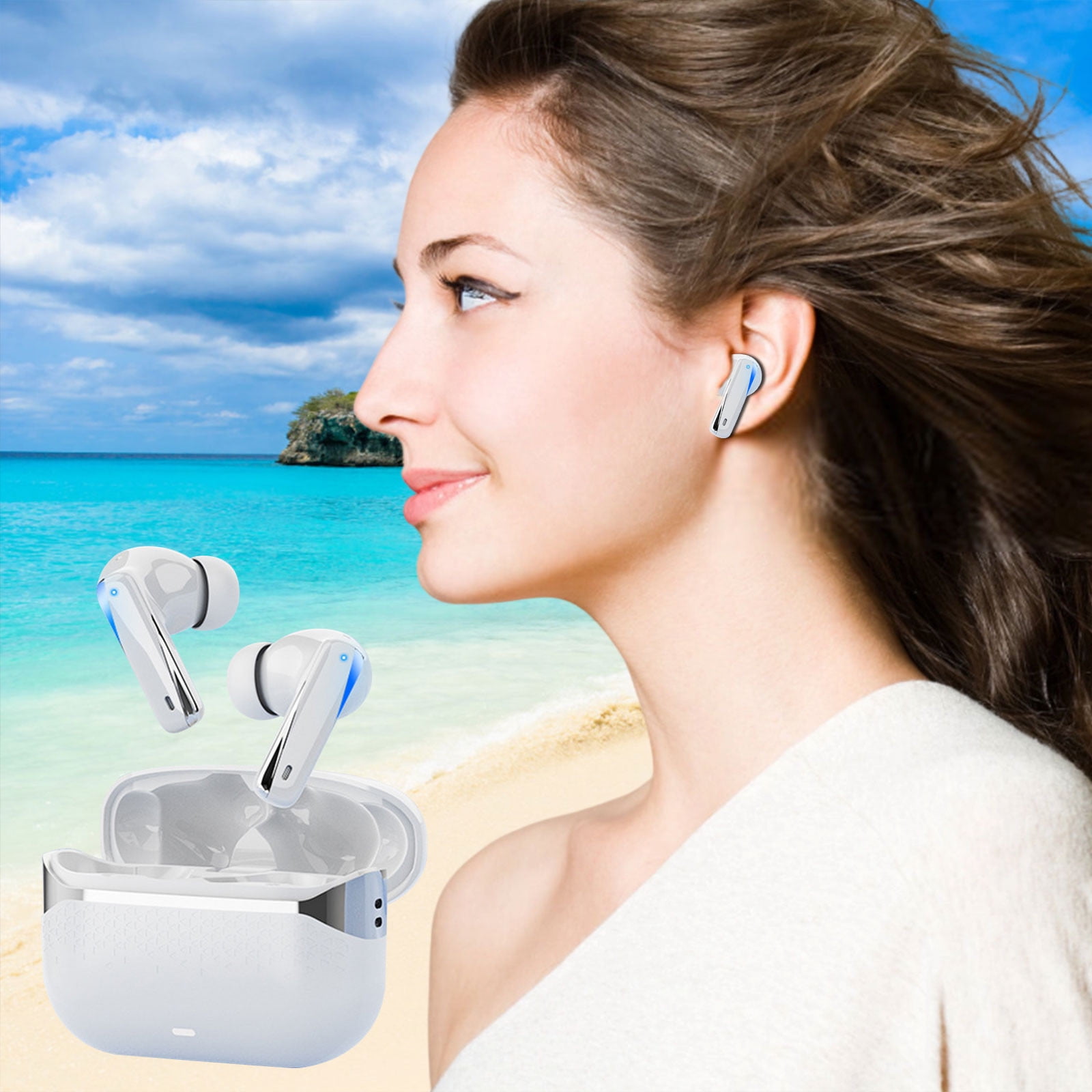 Earbuds for Android, In - Ear Bluetooth Headphones With Long Battery ...