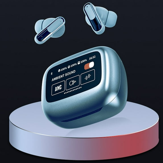 Earbuds for Android, Wireless 5.4 Earphone LCD Full-Color Screen ...