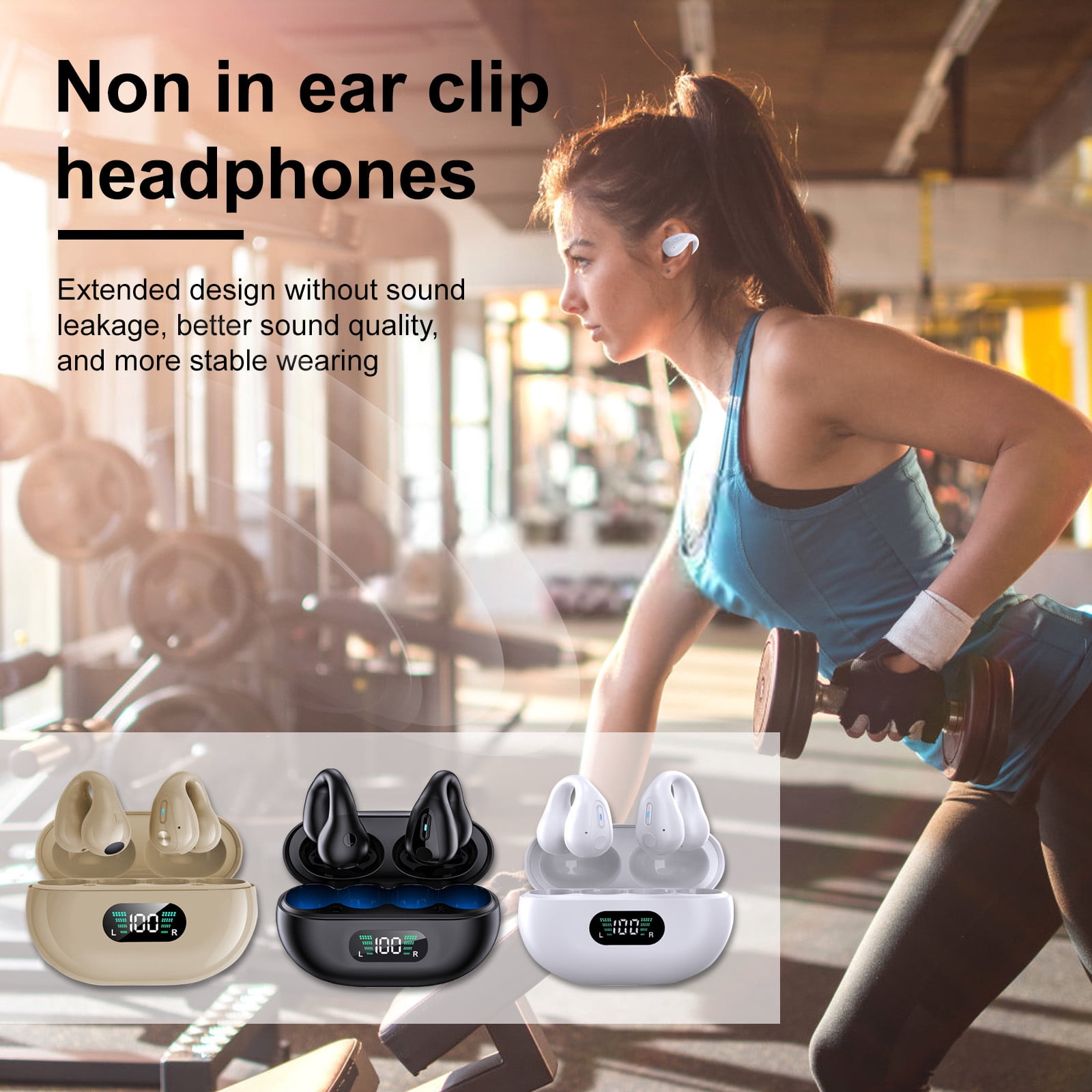Earbuds with Ear Hooks, Real-time Language Translation Earbuds Open Ear ...