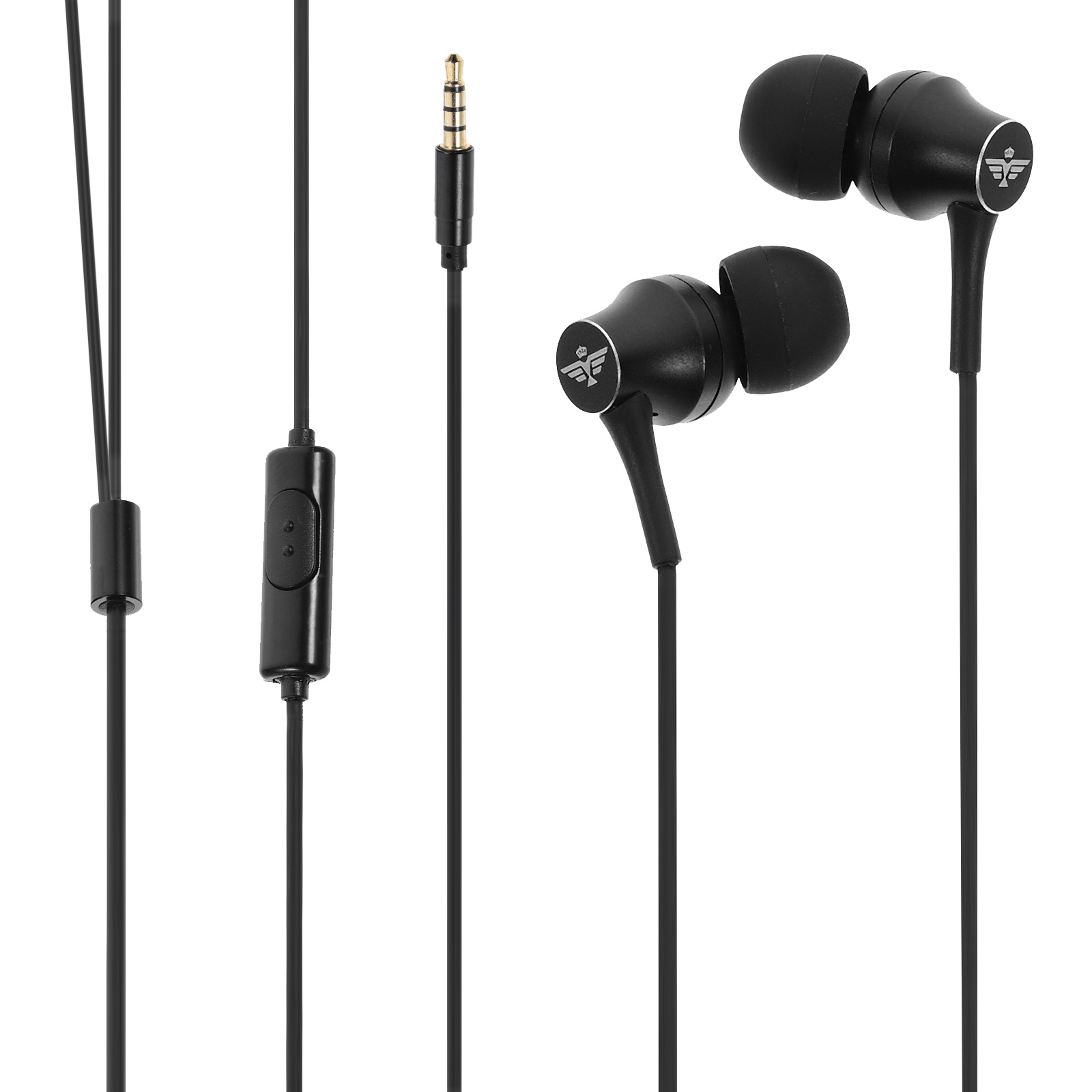 Earbuds Ergonomic Earphones Noise Cancelling Computer Headset Black ...