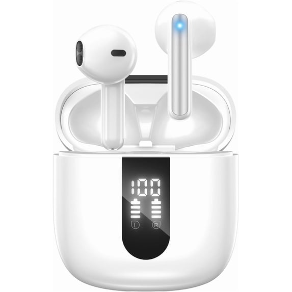 Earbuds Headphones, 60H Deep Bass Ear Buds with 4 Noise Cancelling ...