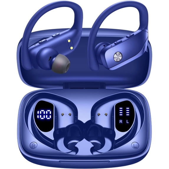 Earbuds Headphones Over Ear Hooks Ear Buds with 80H Playtime, Power ...