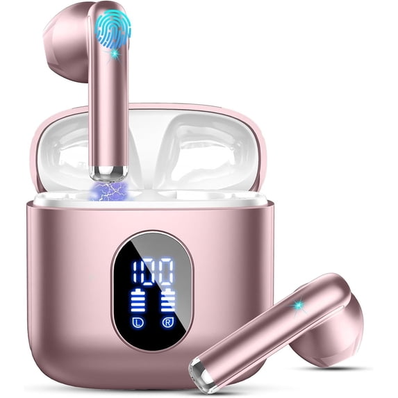 Earbuds, Headphones V5.4 Stereo Bass Ear Buds with ENC Noise Cancelling ...