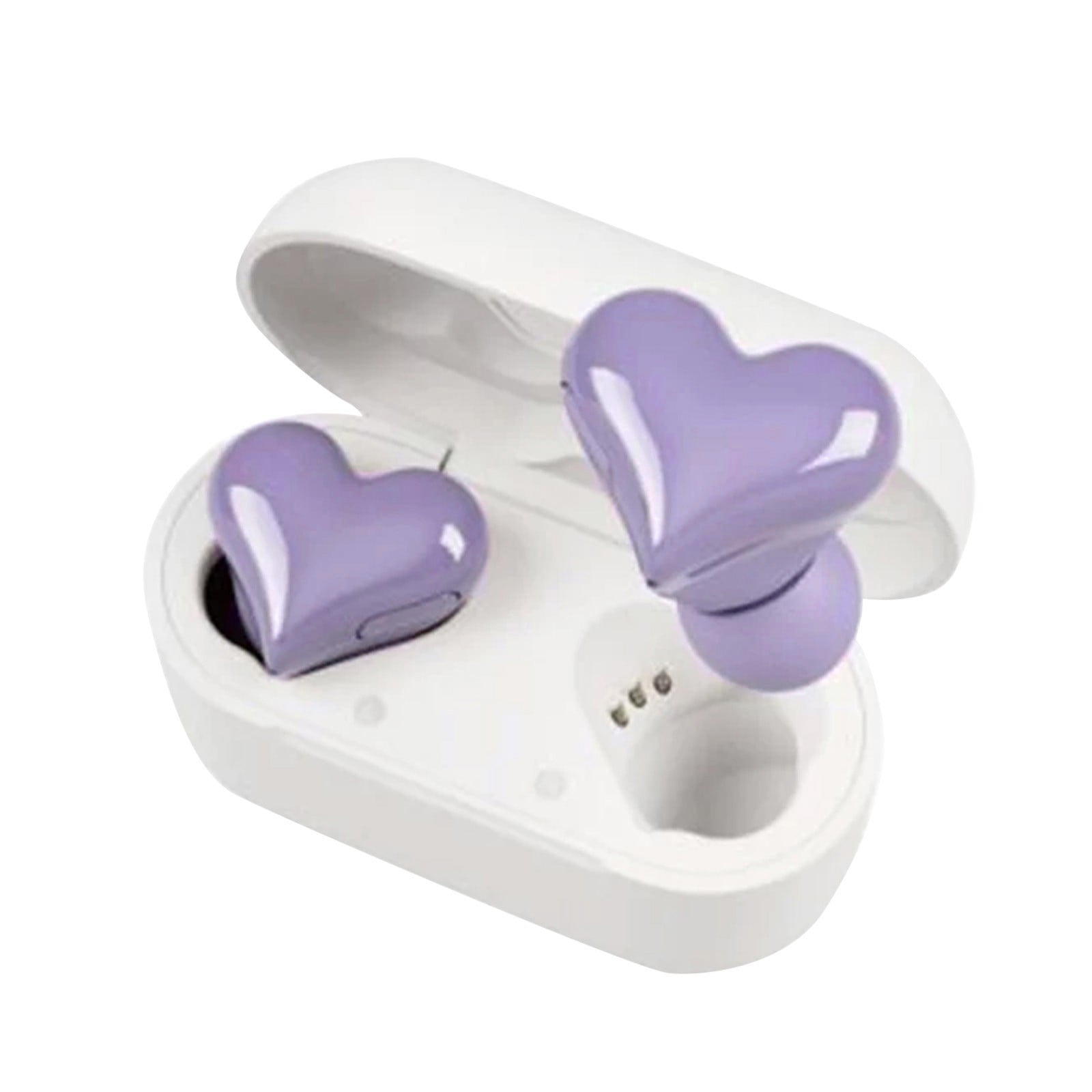 Earbuds Heart Shaped, HiFi Stereo Bluetooth Headphones with Charging ...