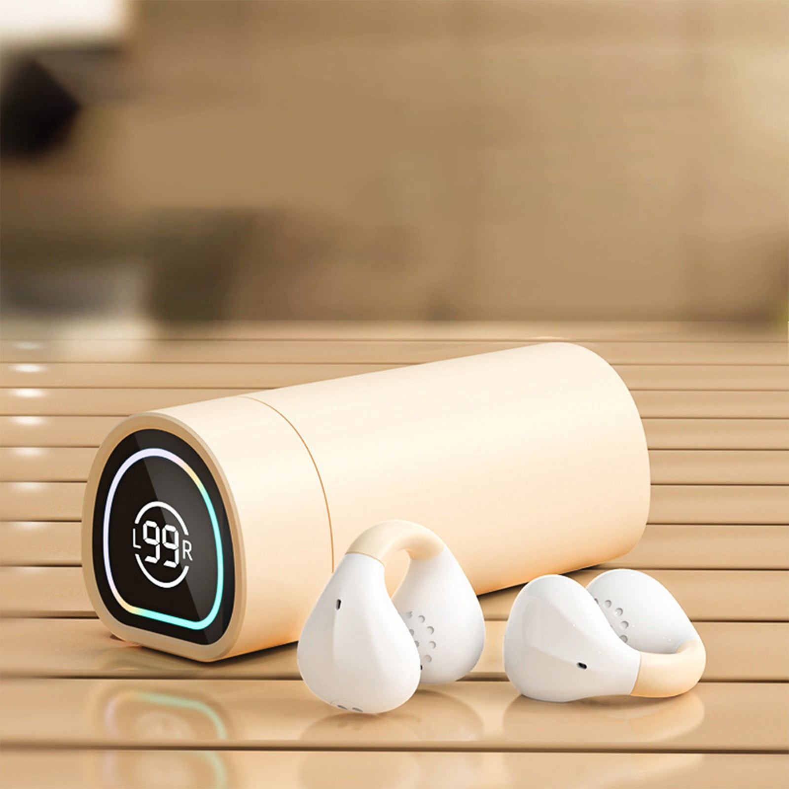 Earbuds for Kids, Hwkond Wireless Ear Clip Skeleton Conduction ...