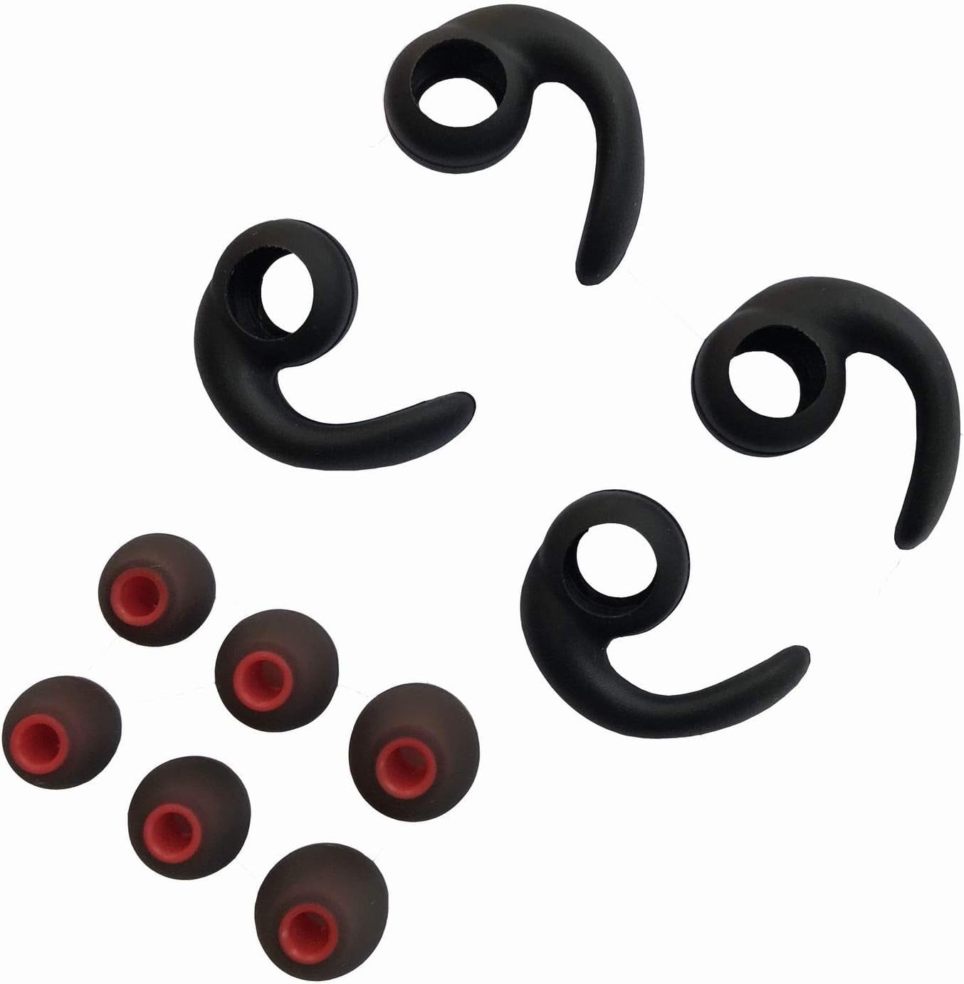 Earbuds Replacement Tips Soft Silicone Earbud Locks Sport Grips ...