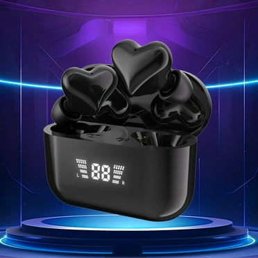 Heart-Shaped Wireless Bluetooth Earbuds, Noise Reduction, Compatible ...