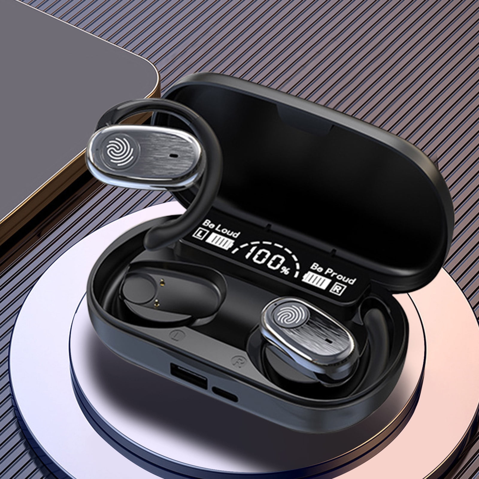 Earbuds Wireless, Hwkond Wireless Ear Mounted Bluetooth Earphones No In ...