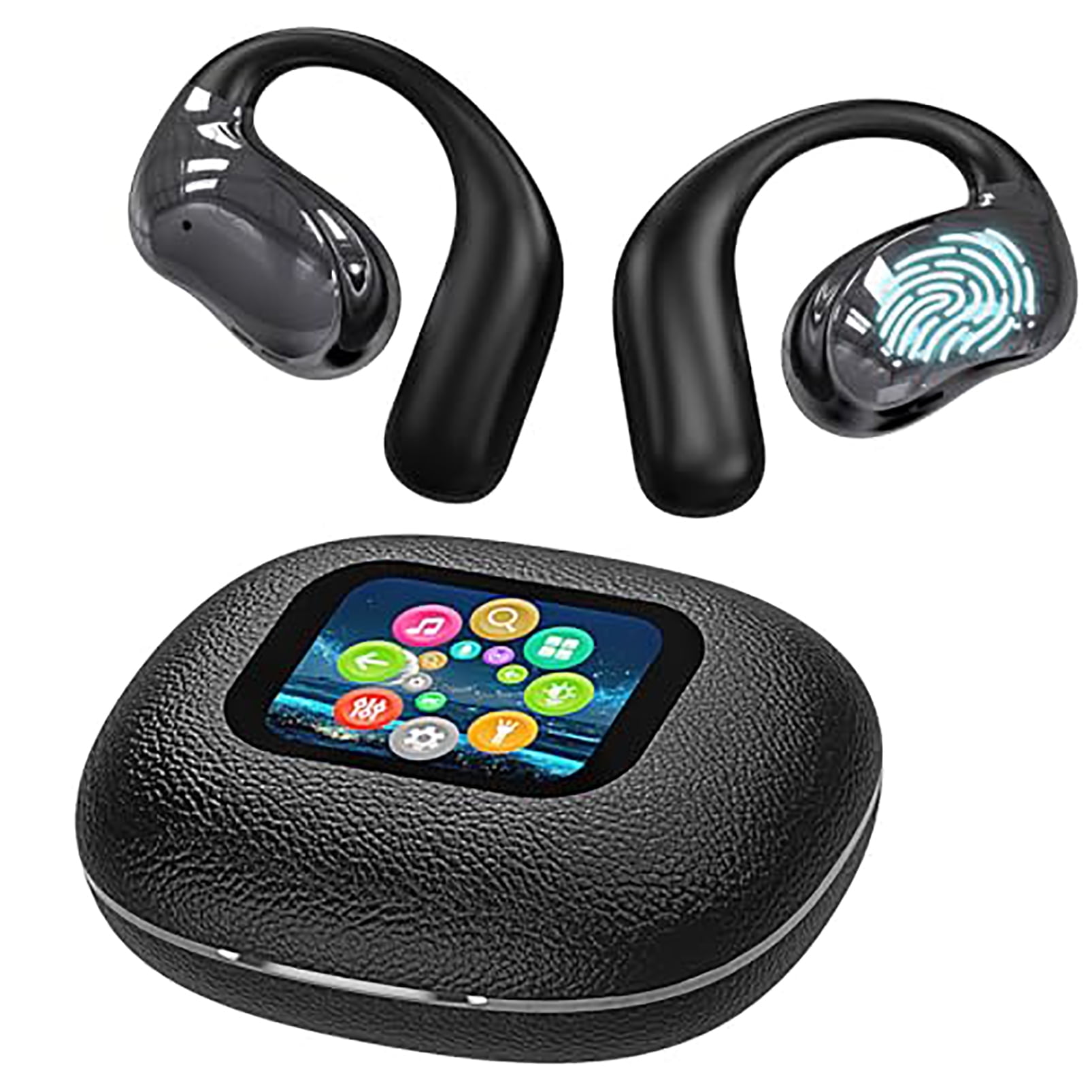 Earbuds Wireless Touch Screen 5.4 Bluetooth ANC+ENC Denoise Open HD LED ...