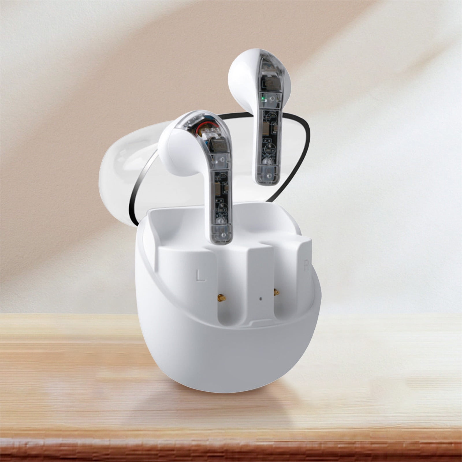 Earbuds for school, Hwkond Wireless Bluetooth 5.3 Translucent Long ...