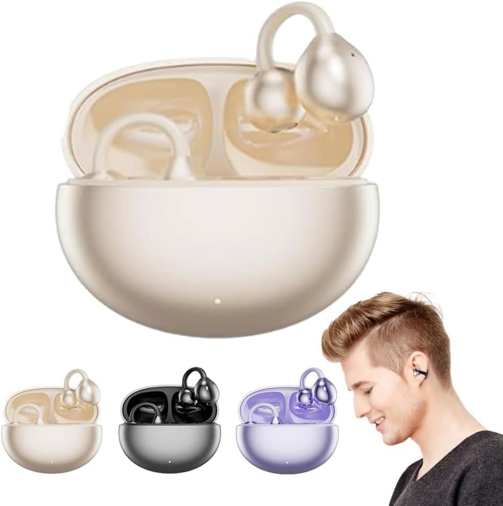 Earclip Earbuds Wireless Bluetooth, 2025 New Upgrade Noise Cancelling ...