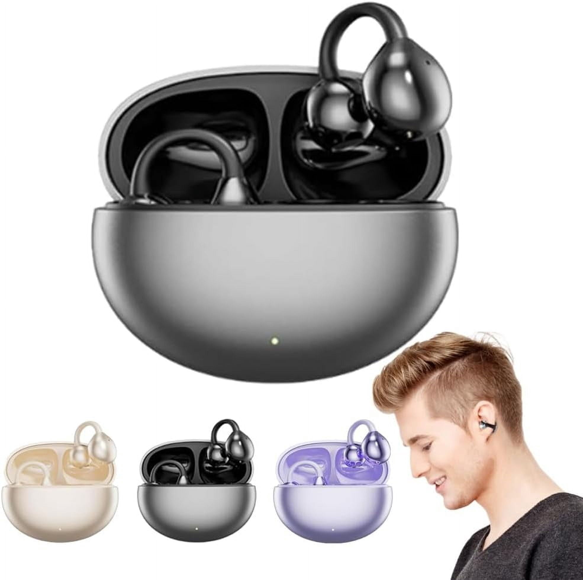 Earclip Earbuds Wireless Bluetooth, 2025 New Upgrade Noise Cancelling ...