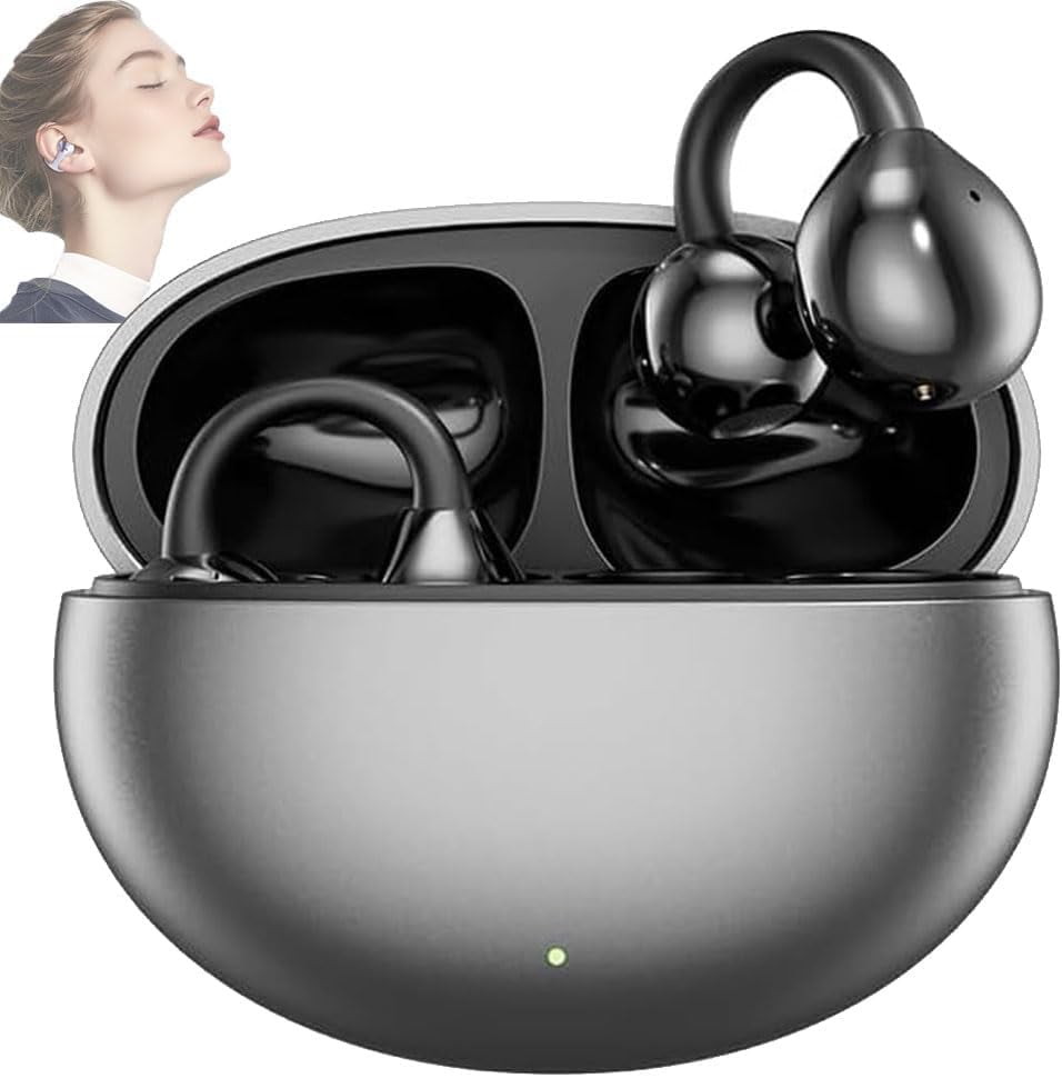 Earclip Earbuds Wireless Bluetooth, Ear Clip on Earbuds, Lightweight ...