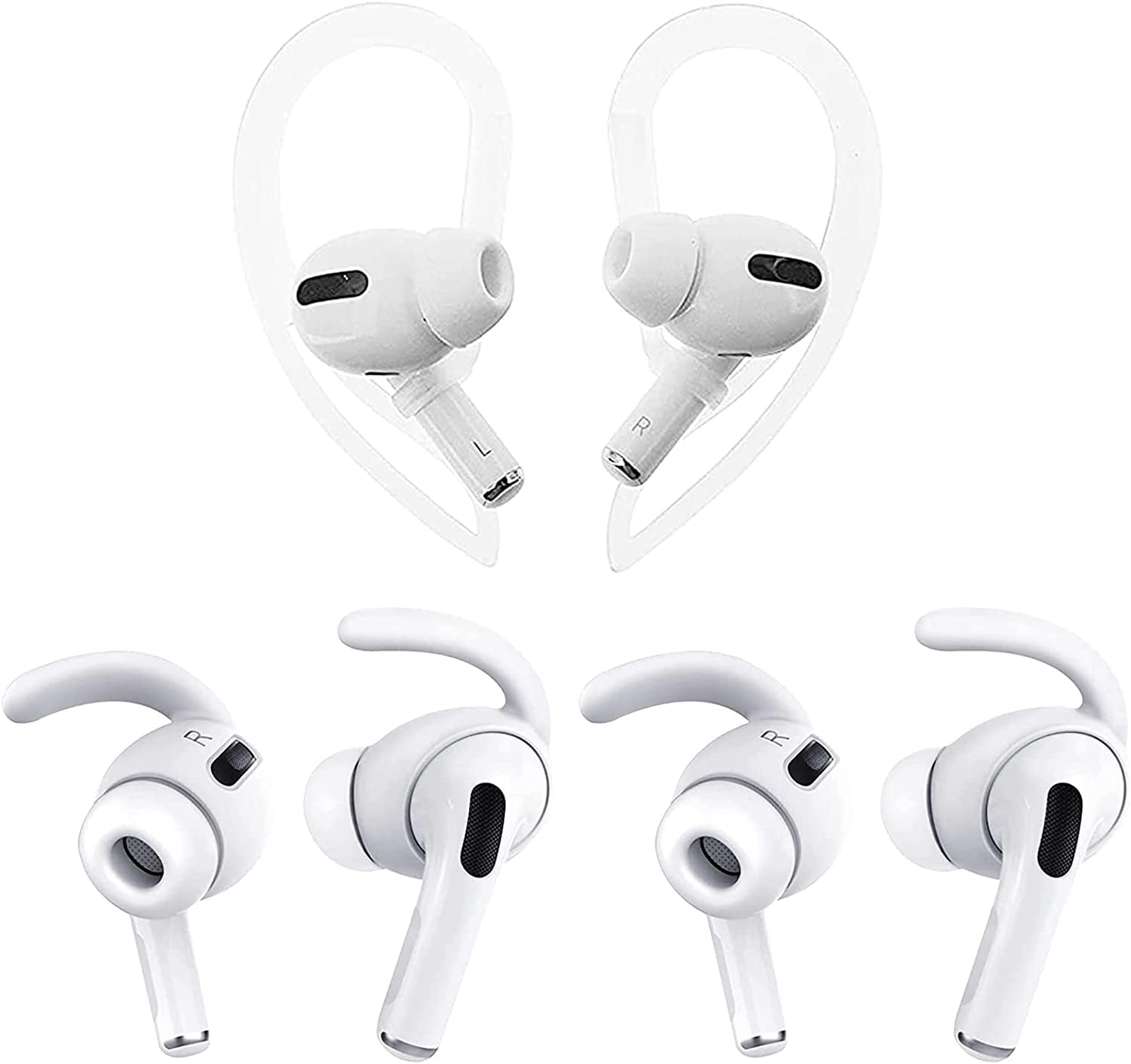 Earhook Ear Tips Replacement for Air Pods Pro, 1 Pair Over-Ear Soft ...