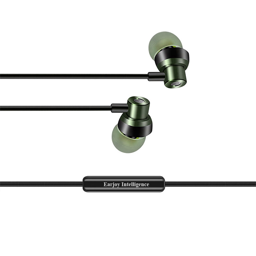 Earjoy Intelligence Earphones, In-Ear Earbud Headphones with Mic, Black ...