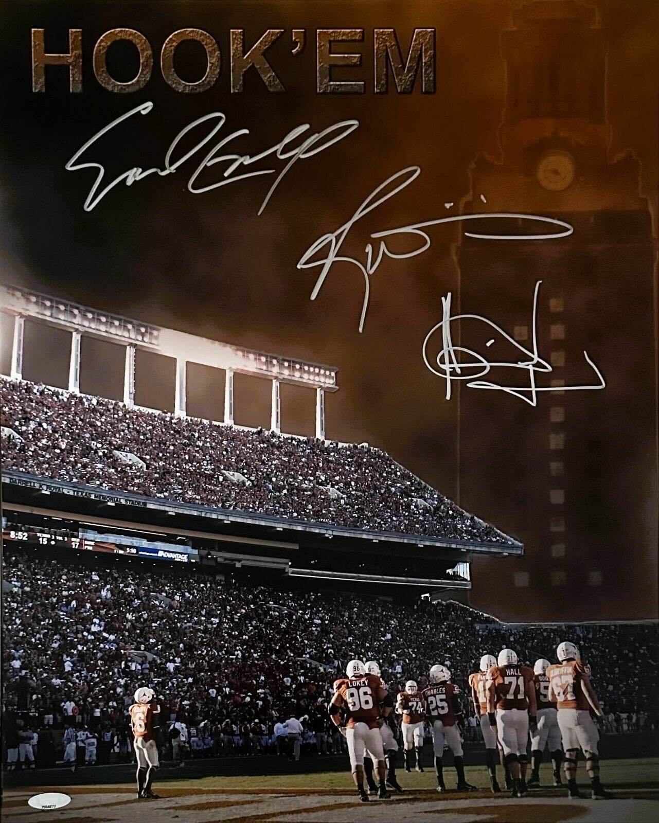 Earl Campbell Ricky Williams Vince Young Signed 16x20 Photo TriStar ...