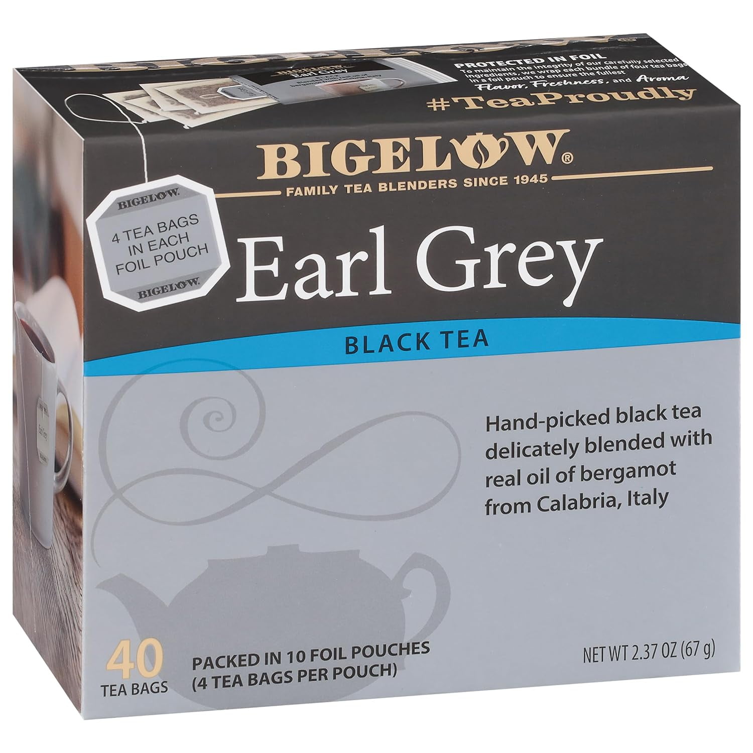 Earl Grey Black Tea, Caffeinated Tea, 40 Count Box (Pack Of 6), 240 ...