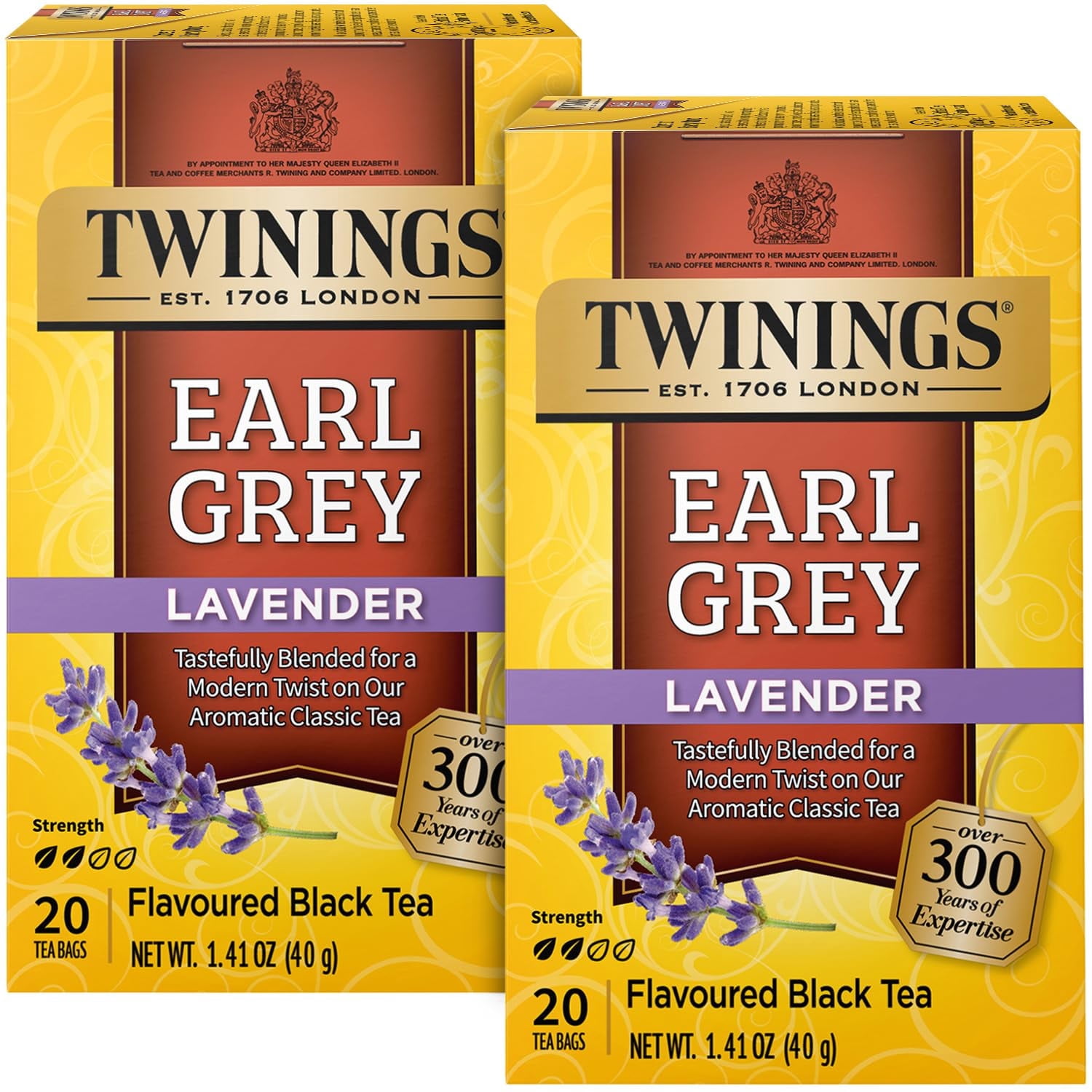 Earl Grey Lavender Tea 2-Pack - Caffeinated Black Tea Blend ...