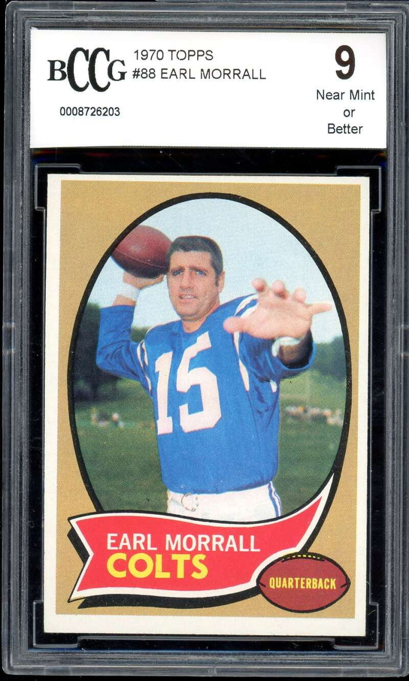 Earl Morrall Card 1970 Topps #88 BGS BCCG 9 - Walmart.com