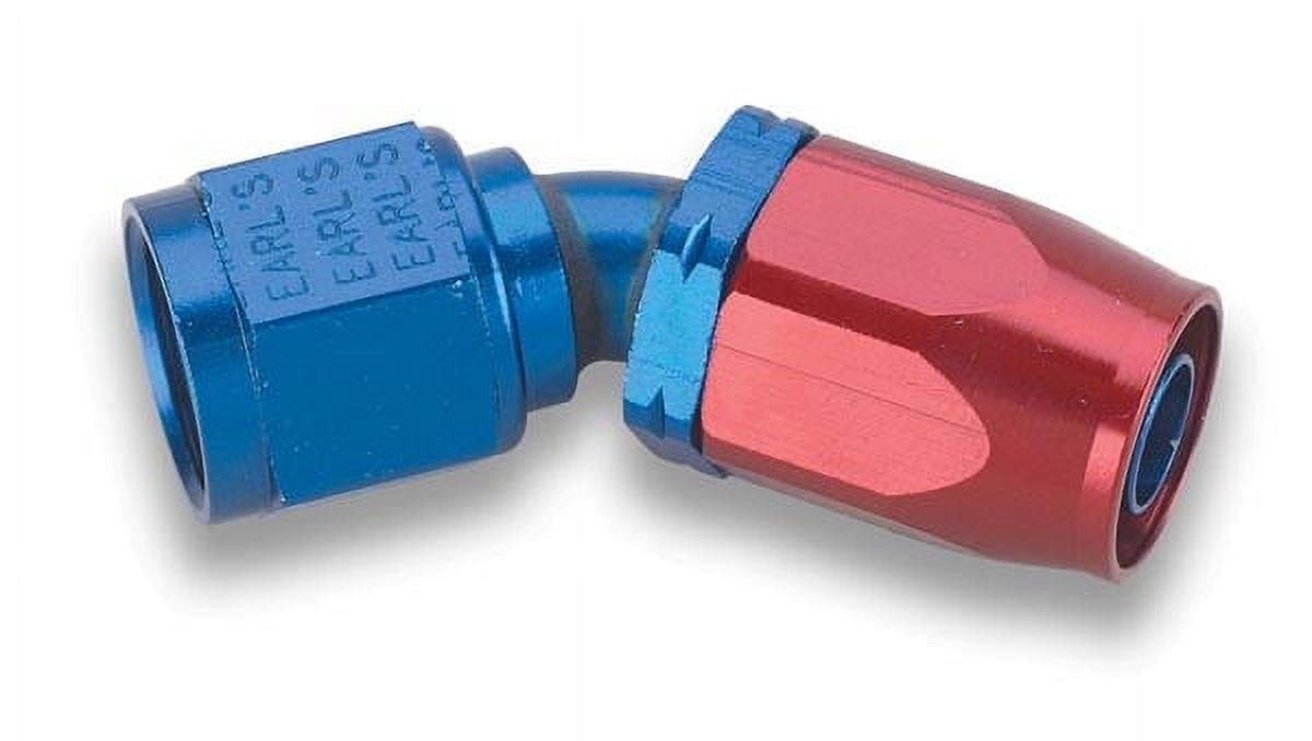 Earl's 45 Degree Auto-Fit Hose End -12 AN - Red/Blue - Clamshell ...