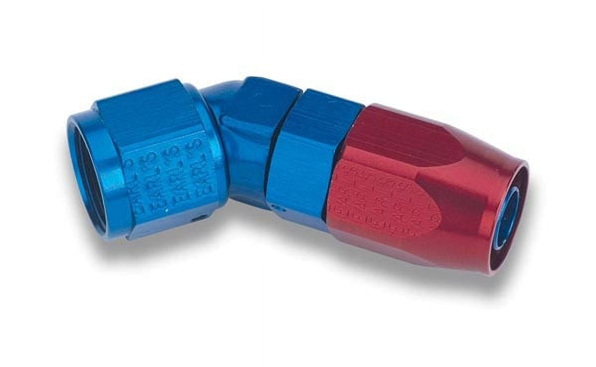 Earl's 45 Degree Swivel-Seal® Hose End -10 AN - Red/Blue - Clamshell ...