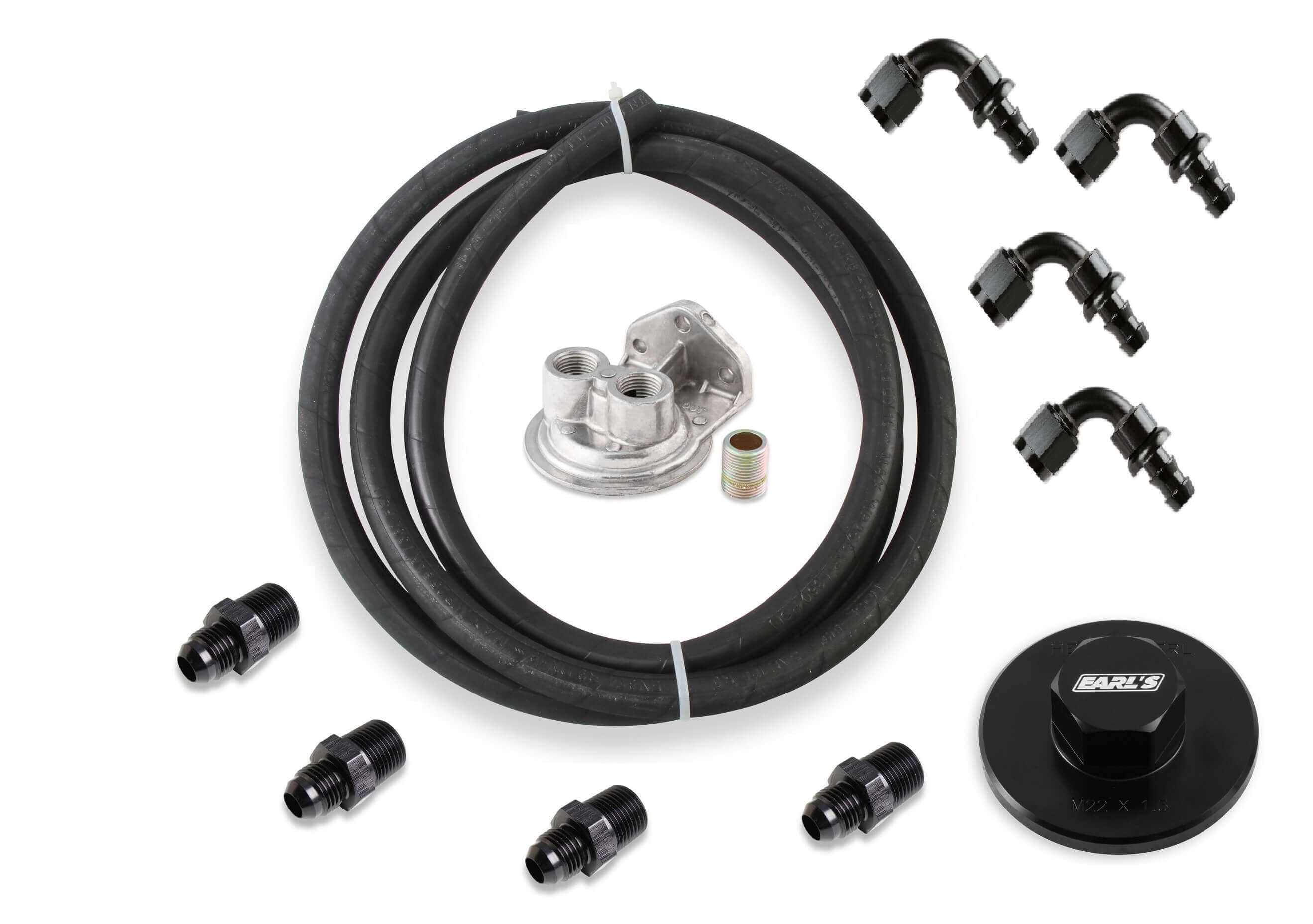 Earls HEMI0003ERL Earls Oil Filter Relocation Kit - Mopar Gen III Hemi ...