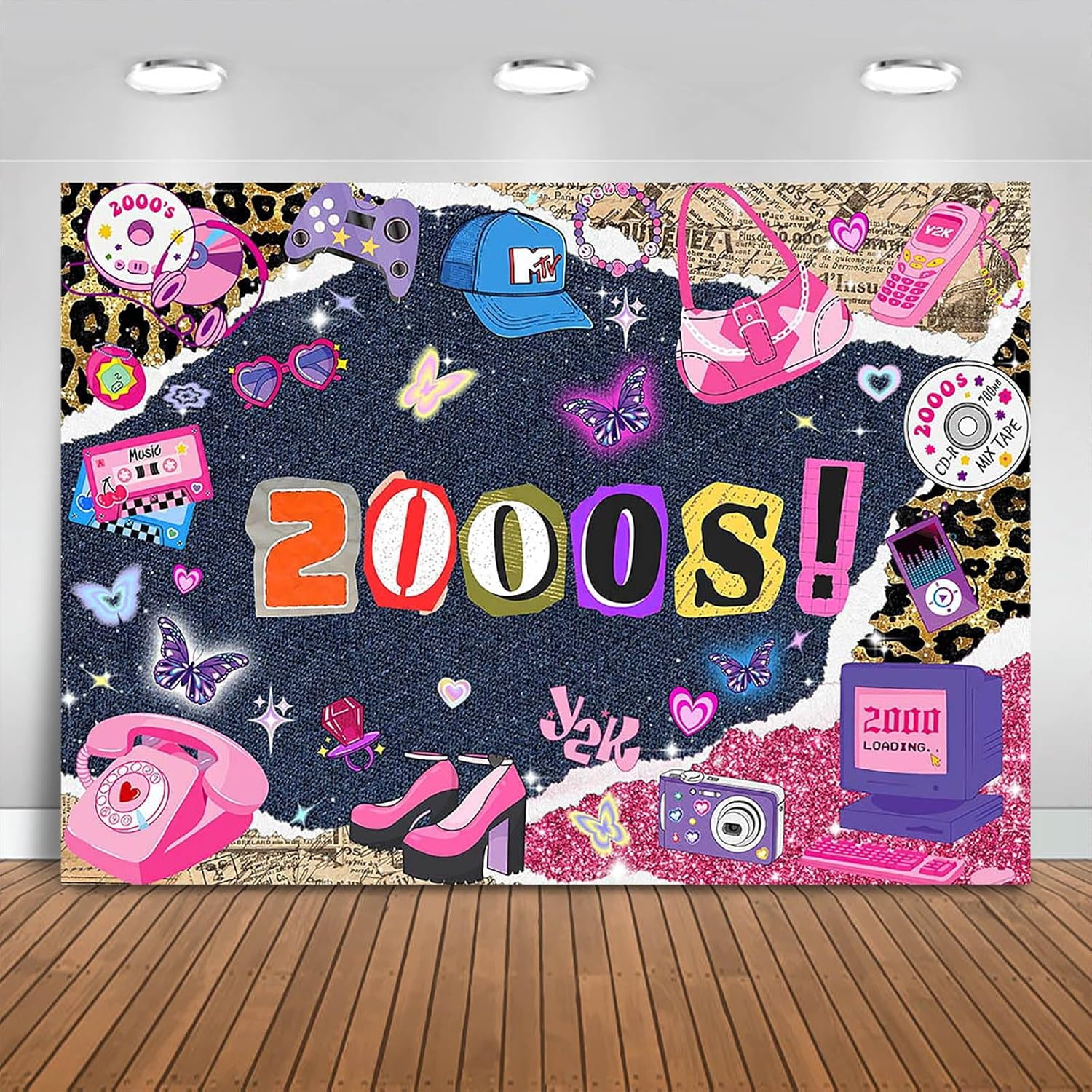 Early 2000s Backdrop Y2k Theme Back to The 2000s Party Background Back ...