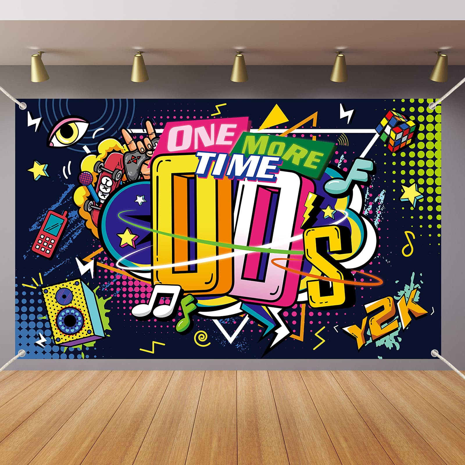 Early 2000s Theme Backdrop - Hip Hop Graffiti Back to 00's Party Banner ...
