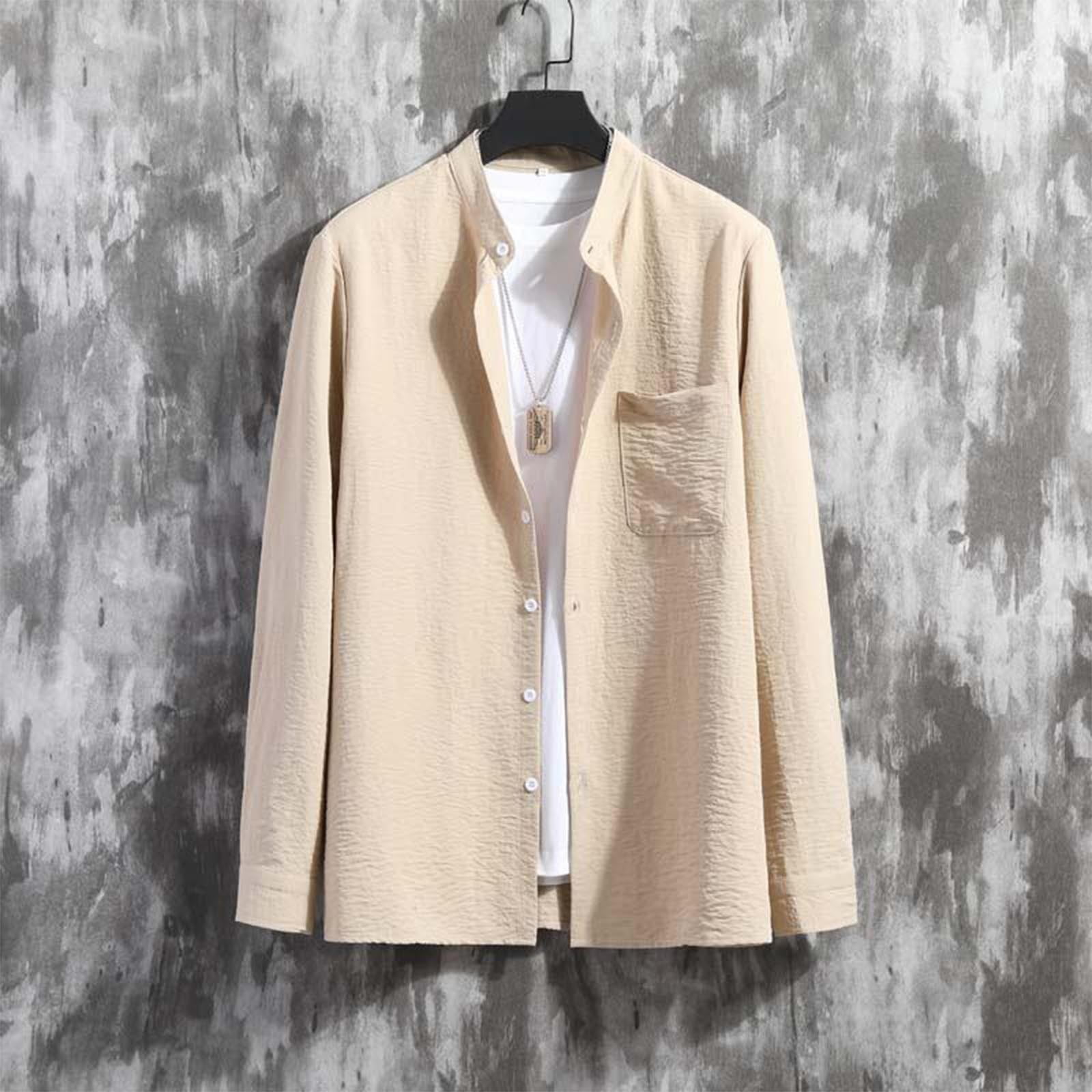 Early Access Deals Ofreoo Men's Fashion Casual Solid Color Buttons ...