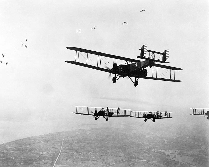 Early American Biplane Bomber Aircraft - 20x30 Inch Laminated Aviation ...