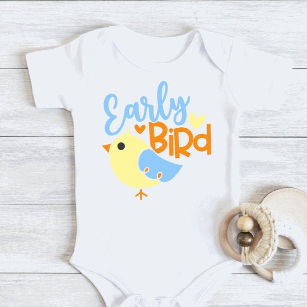 Early Bird Bodysuit, Nicu Preemie Clothes, Preemie Boy Clothes, Premie ...