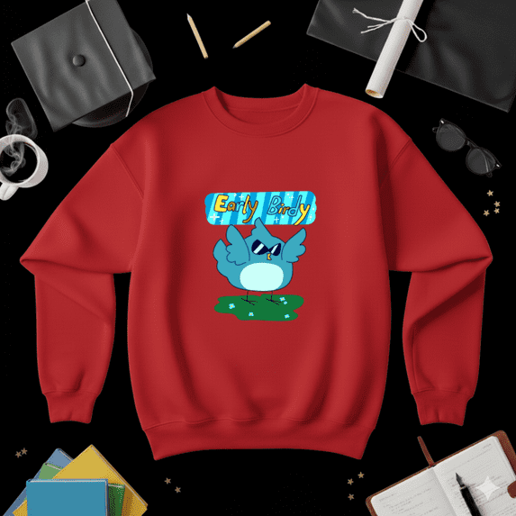 Early Birdy Cute Funny Morning Quote Retro Motivational Graphic ...