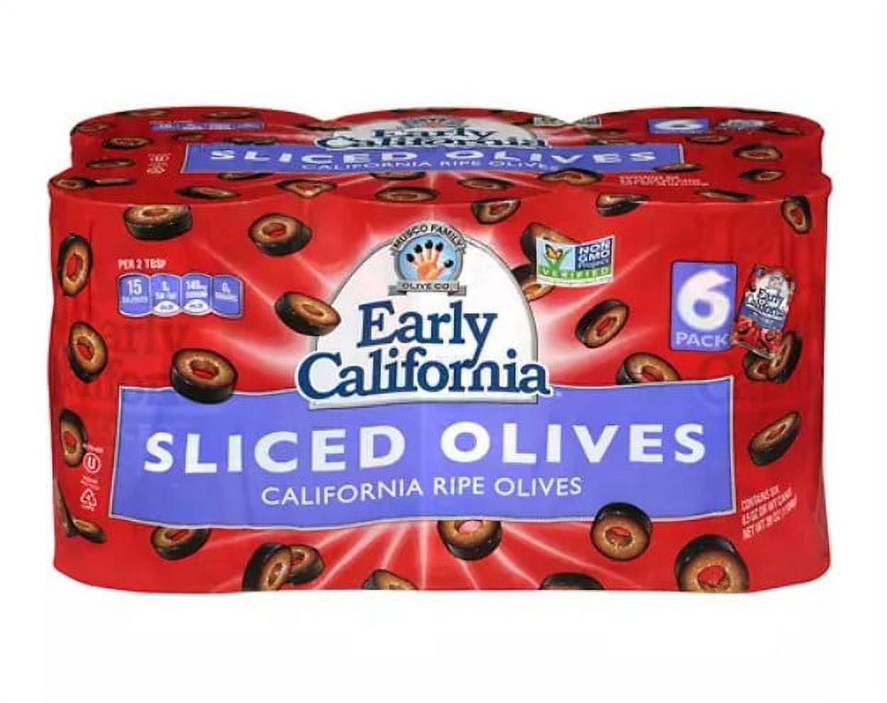 Early California Sliced Olives (6.5 oz., 6 pk.) - Walmart.com