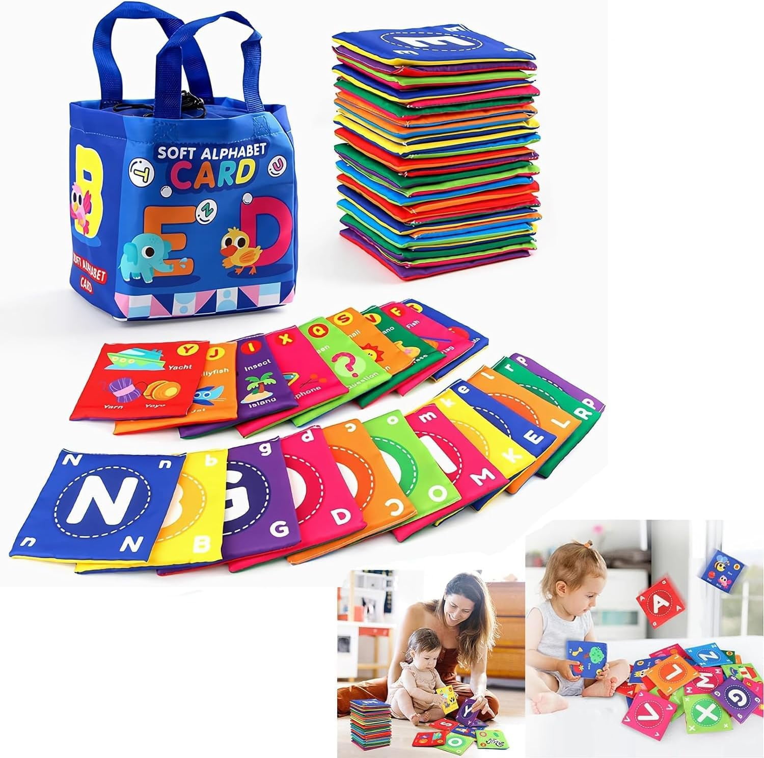 Early Childhood Enlightenment Book,Baby Soft Alphabet Cards Toys ...