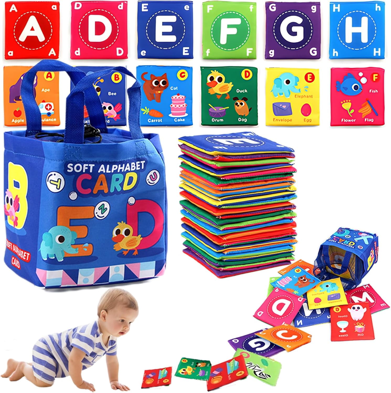 Early Childhood Enlightenment Book Letters,Soft Alphabet Flash Cards ...