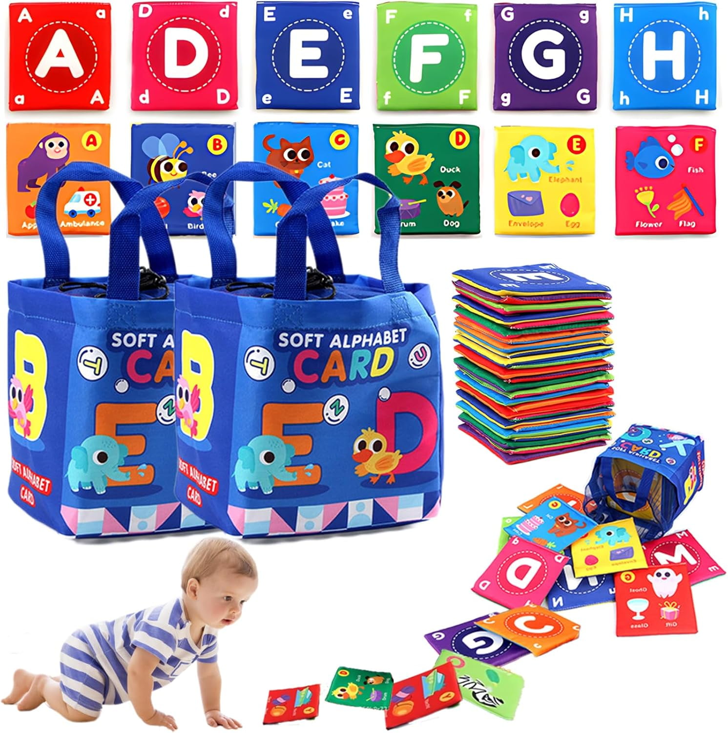 Early Childhood Enlightenment Book Letters,Soft Alphabet Flash Cards ...