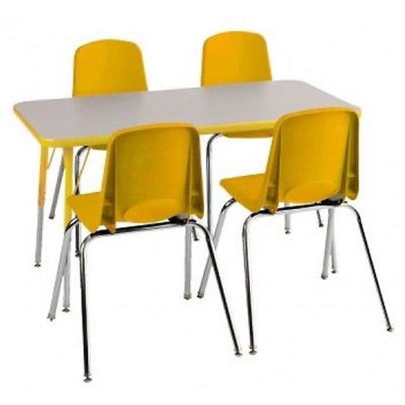 Early Childhood Resources ELR14107P4X16-GYESS 24 x 48 in. Rectangular Activity Table with ...