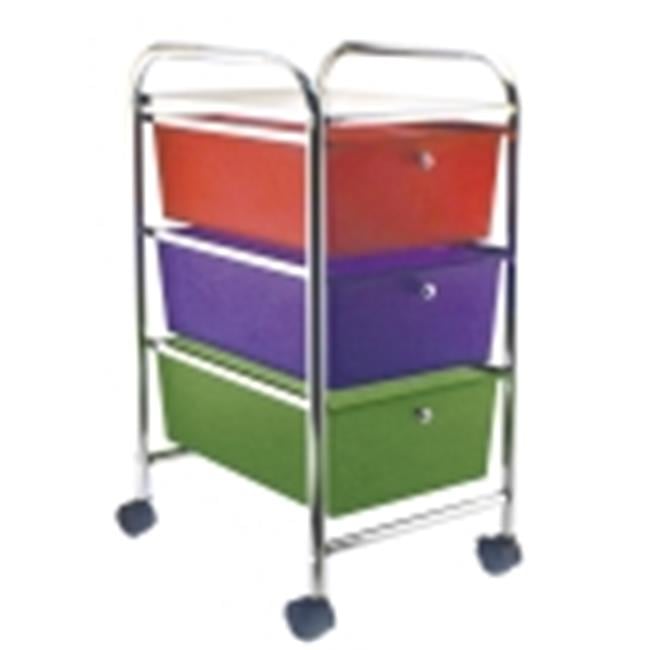Early Childhood Resources Rolling Cart with 3 Drawer, 26 x 13 x 15.25 ...