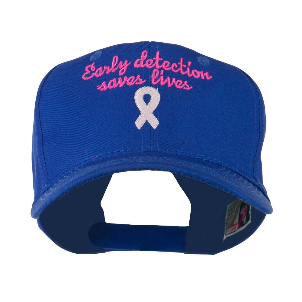 Early Detection Saves Lives Embroidered Cap - Royal OSFM - Walmart.com