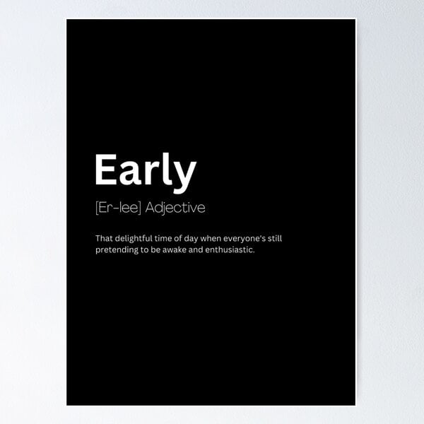 Early Dictionary Definition Poster Wall Art, Modern Wall Decor For ...