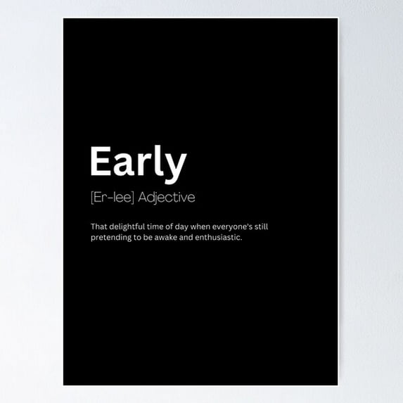 Early Dictionary Definition Poster Wall Art, Modern Wall Decor For ...