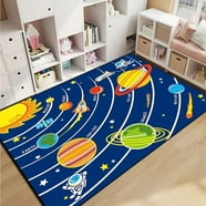 AKASISRUG Kids Play Rug Fluffy ABC Educational Rug Round 47" Ocean Kids ...