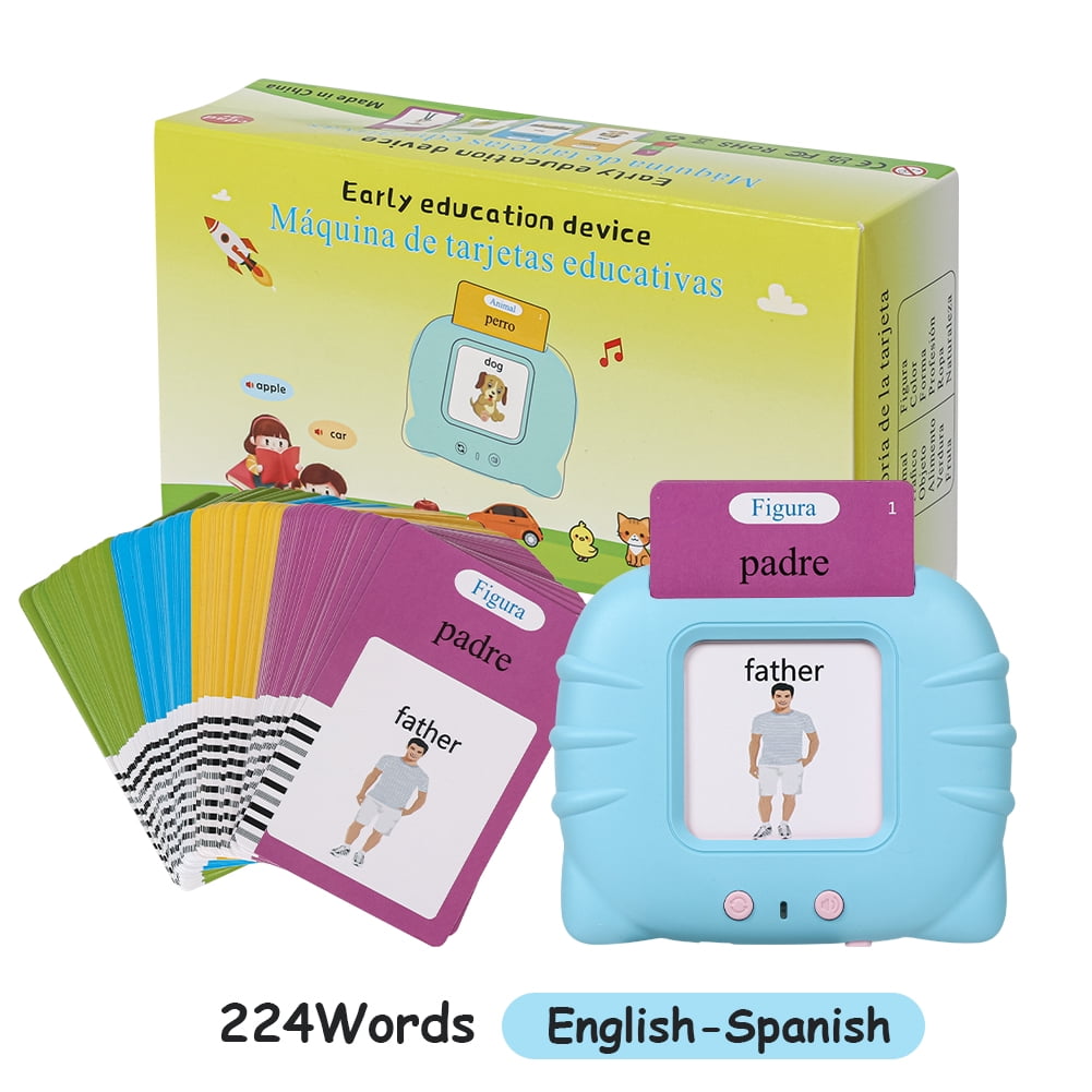 Early Education Flash Card Machine Cat Shape Kid Learning Talking Toy ...