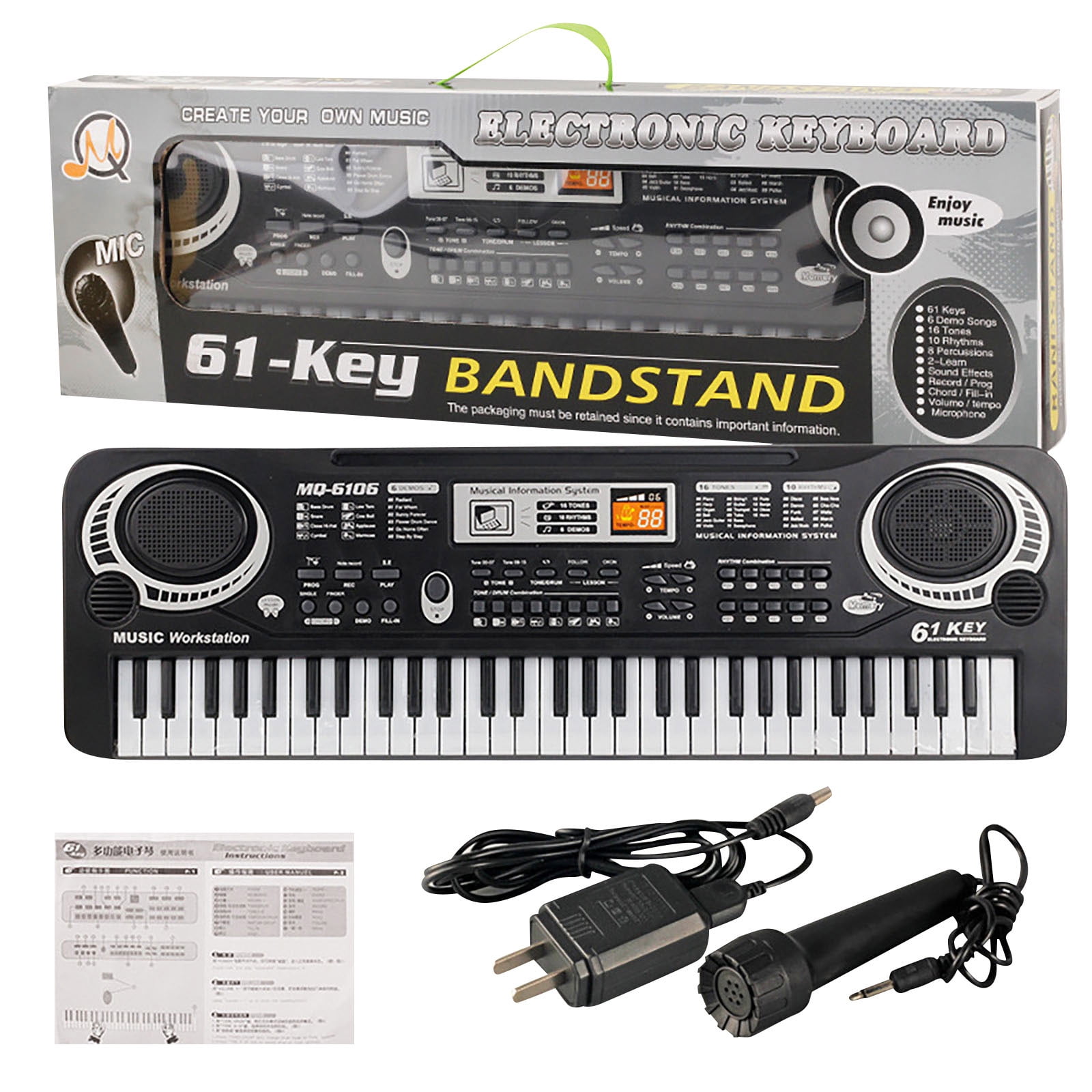 Early Education Functional 61 Key Children's Electronic Piano Training ...
