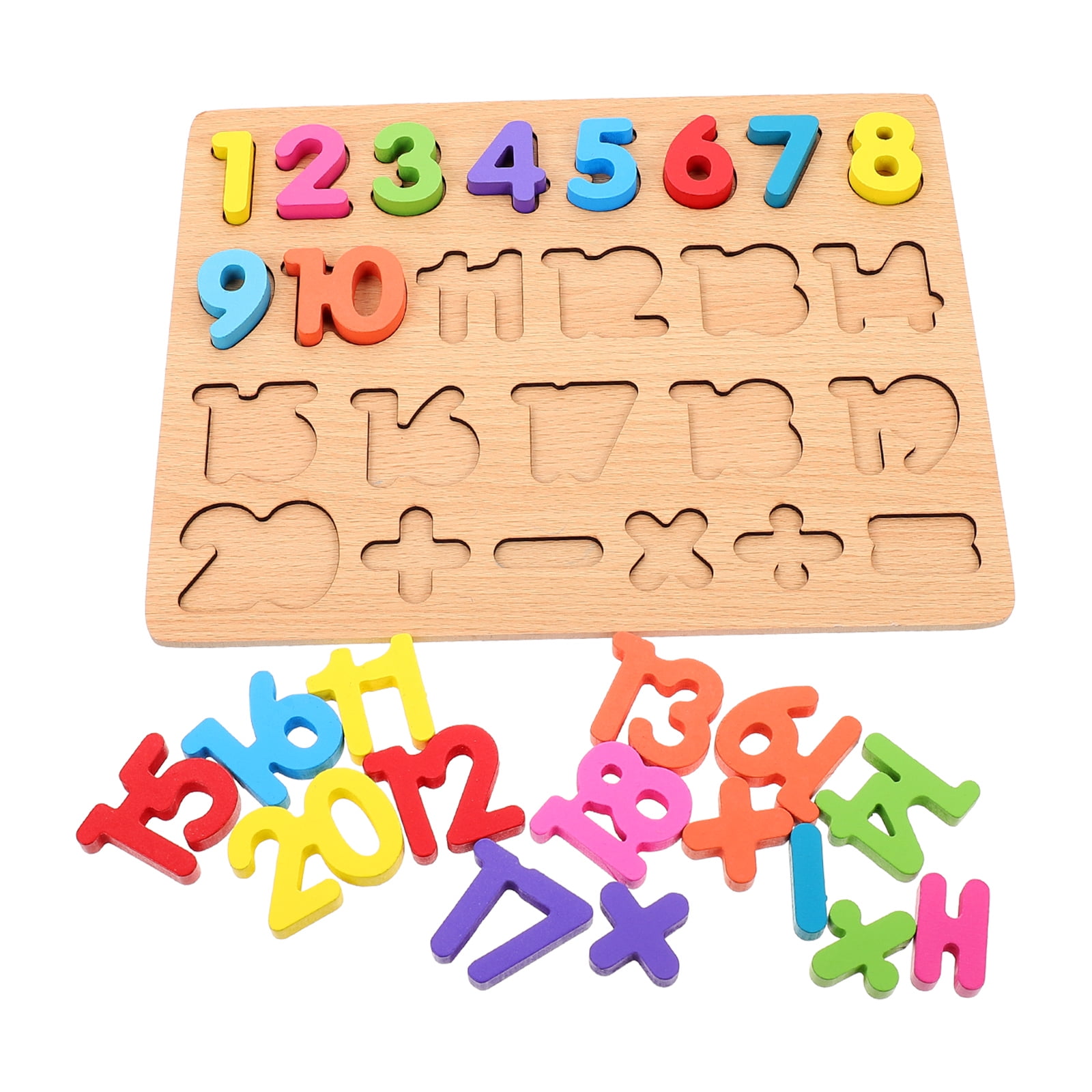 Early Education Puzzle Kids Matching Toys Number for Toddlers Wooden ...