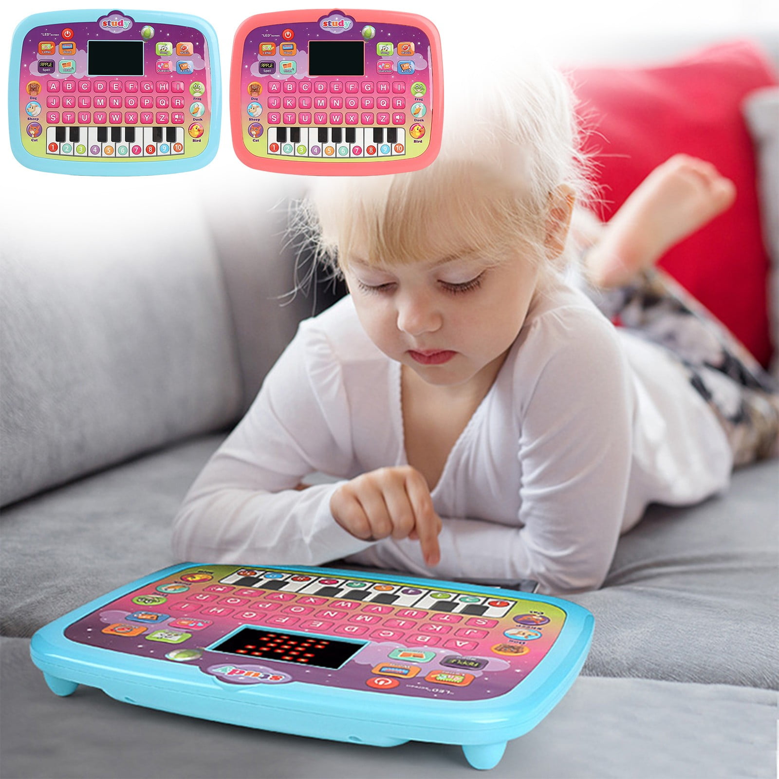 Early Education Tablet, Led Screen Learning Toy, Interactive Games ...
