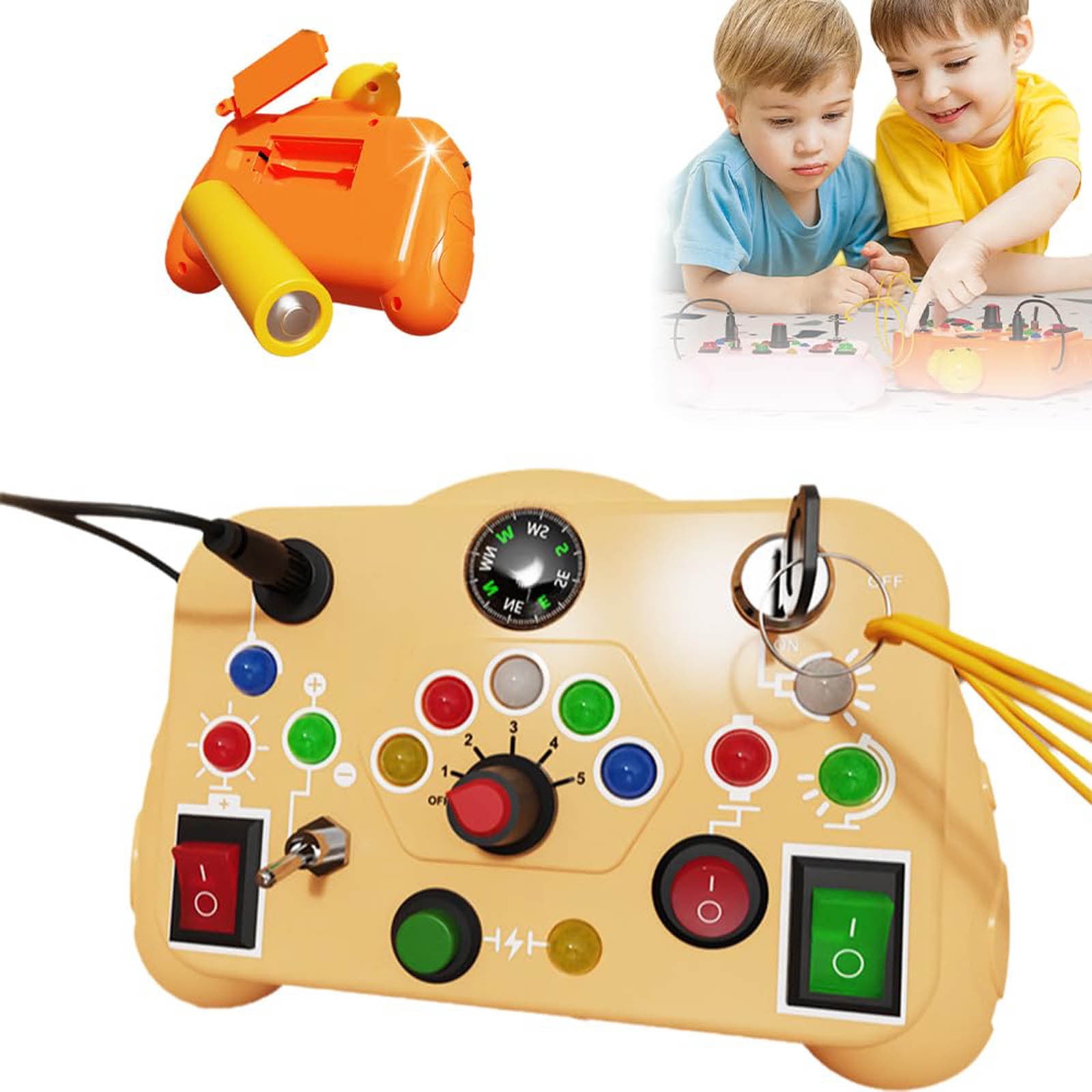 Early Education Toys Toddler Busy Board with LED Light - Baby Sensory ...