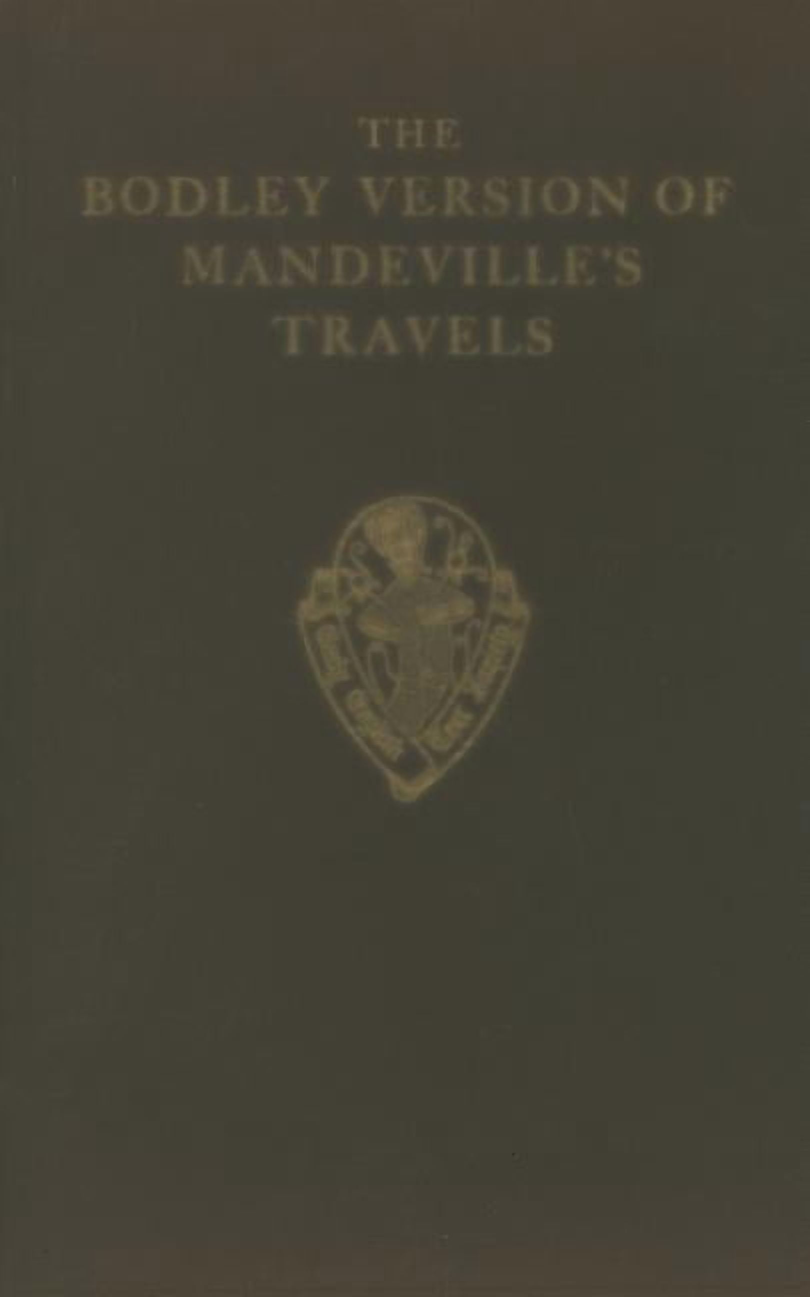 Early English Text Society Original Bodley Version Mandeville Eetso: C ...